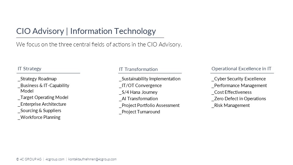 Operational Excellence in IT | 4C GROUP