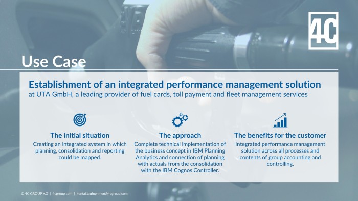 Use Case UTA - Performance Management | 4C Group