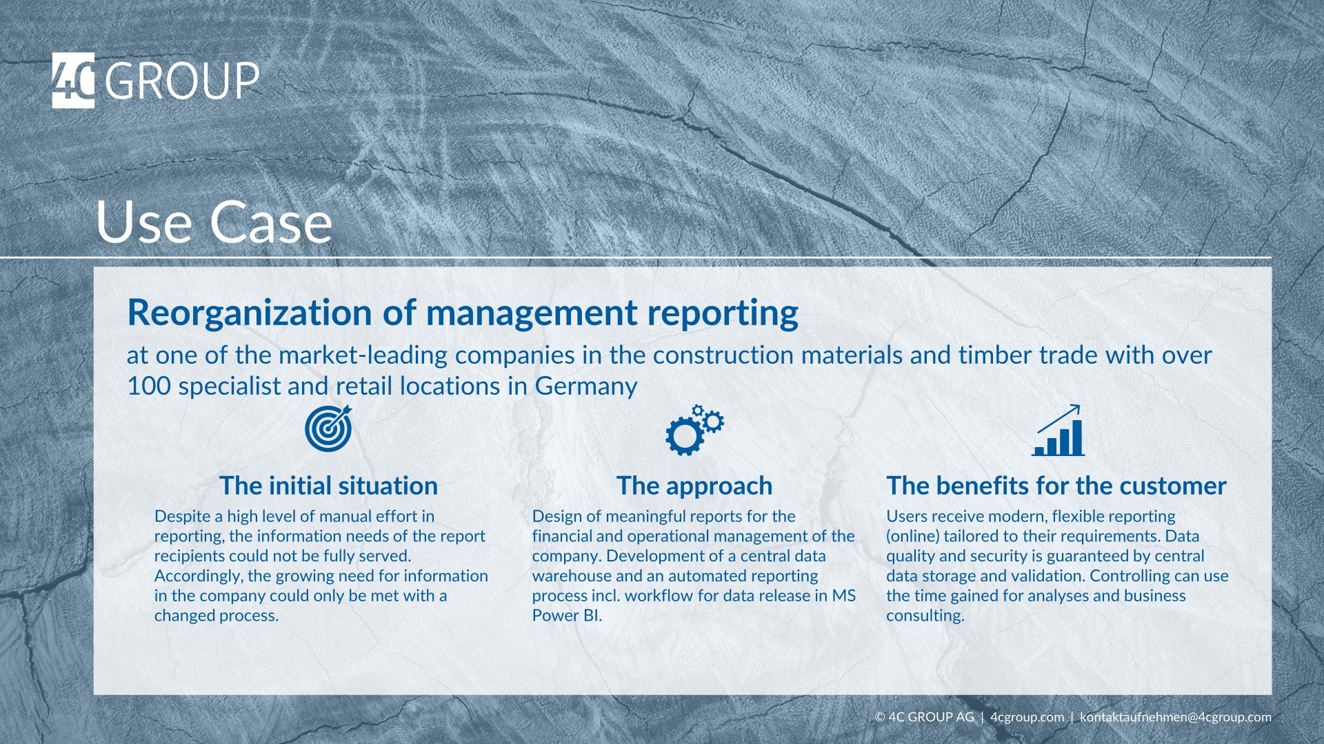 Use Case - Management Reporting | 4C Group