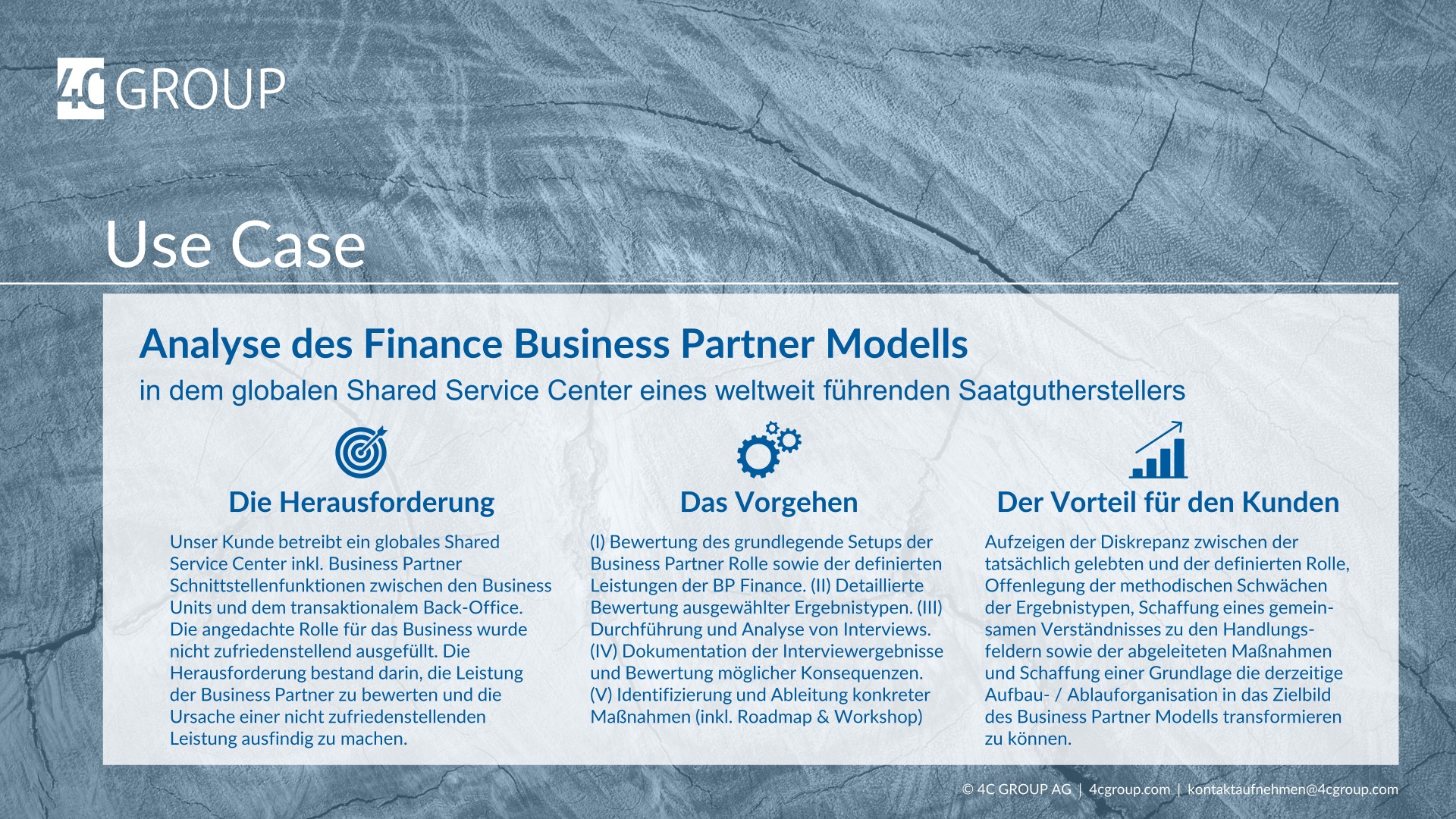 Use Case Finance Business Partner Modell | 4C Group